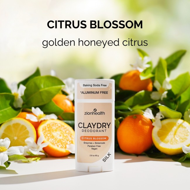 CLAYDRY™ SILK Citrus Blossom Baking Soda-Free Aluminum-Free Natural ...