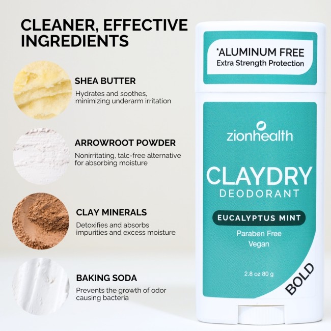Clay Dry Bold - Eucalyptus Mint Vegan Deodorant 2.8oz.