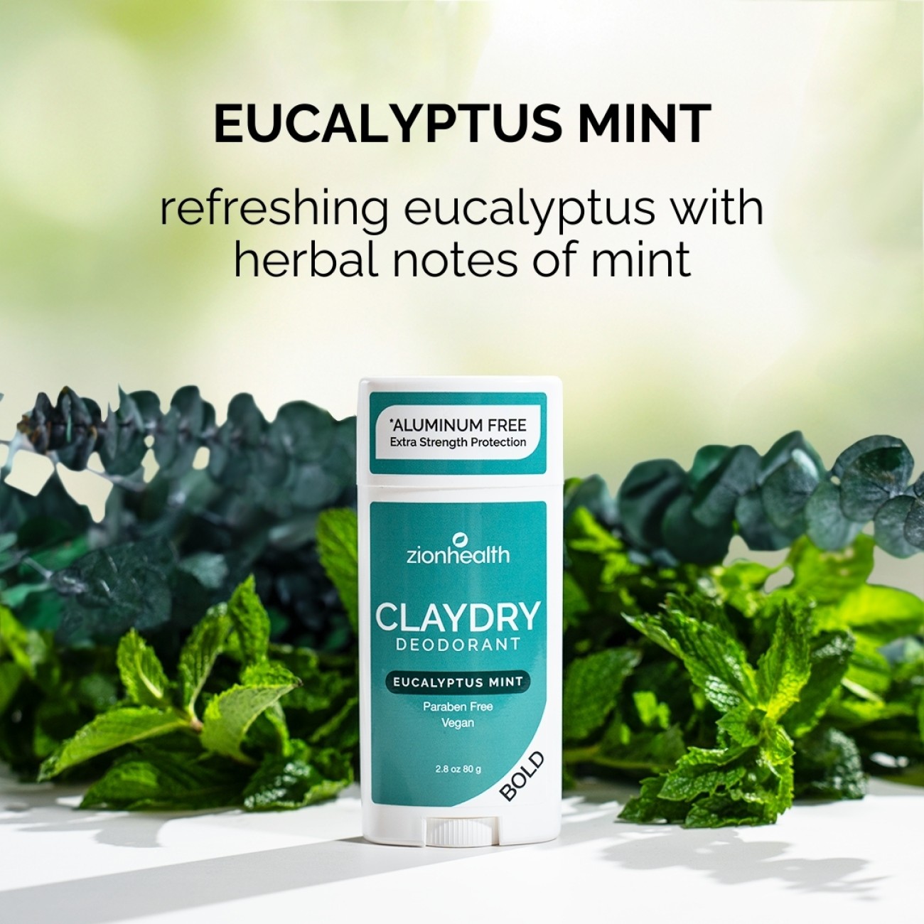 Clay Dry Bold - Eucalyptus Mint Vegan Deodorant 2.8oz.