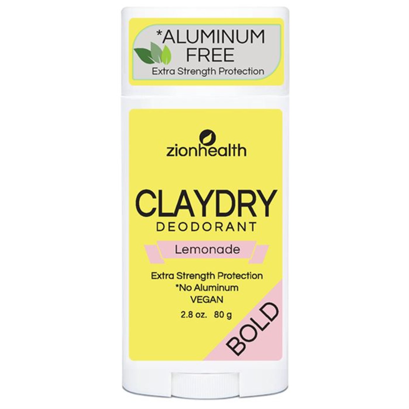 Clay Dry Bold – Lemonade Vegan Deodorant – 2.8 oz.