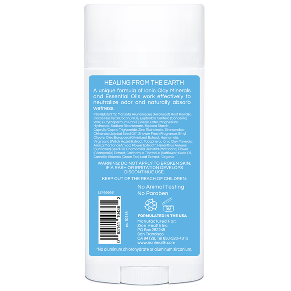 Clay Dry Bold - Shower Fresh Deodorant 2.8oz. | Zion Health | ADAMA ...