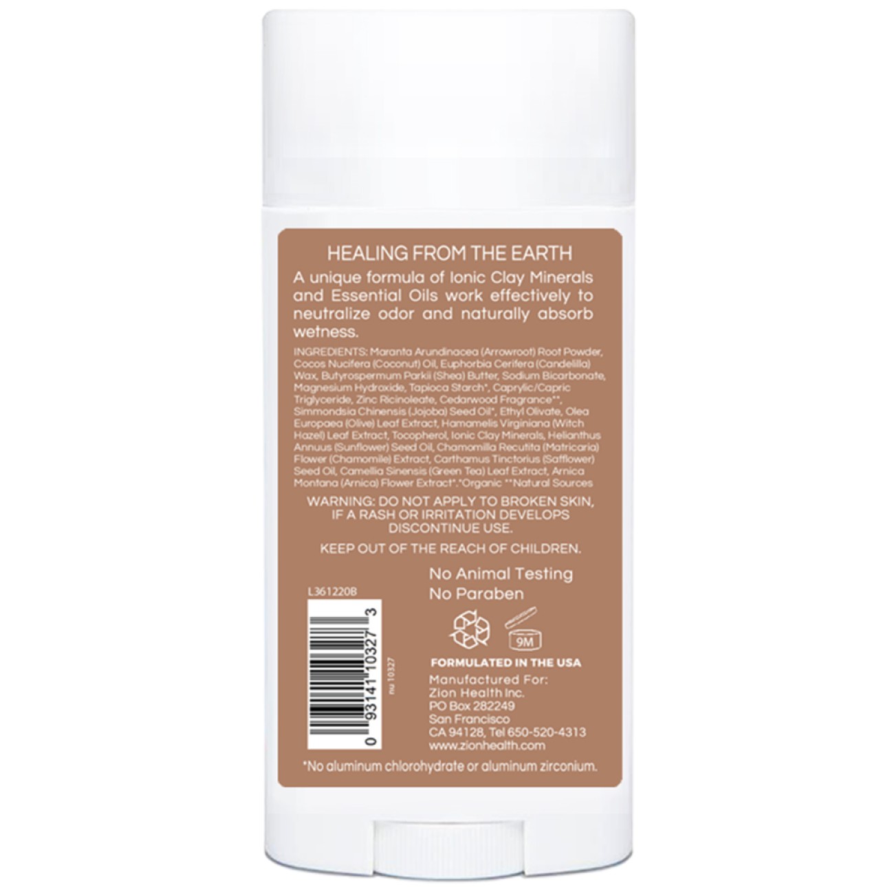 CLAYDRY™ BOLD Cedarwood Aluminum-Free Natural Deodorant